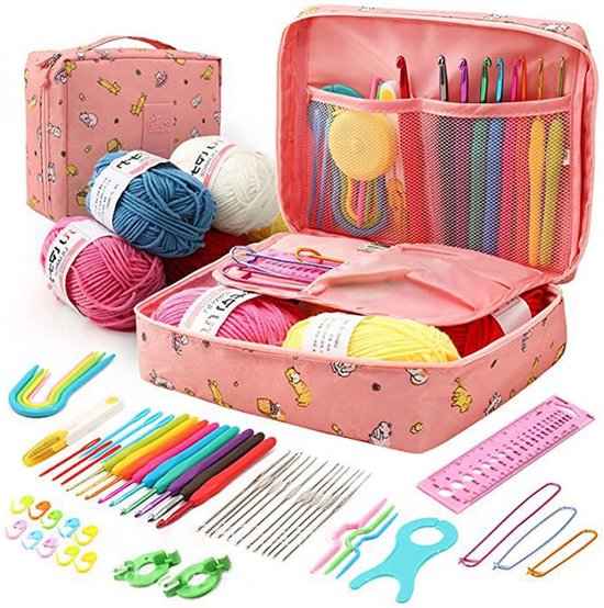 Breinaaldenset - Beginners haakset voor volwassenen - Pakket bevat 59 ...