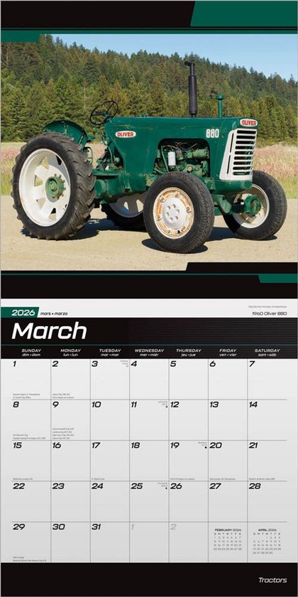 Tractors Kalender 2026 | bol
