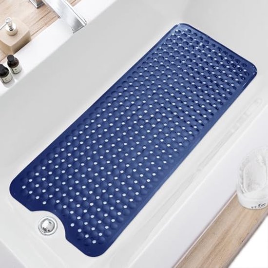 TEESHLY Badkuip- en douchemat, antislip, 105 x 40 cm, extra grote ...