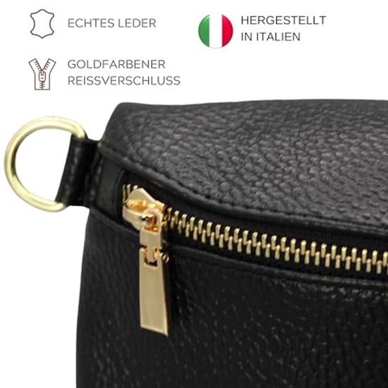 Elegante Heuptas voor Dames van Echt Leer met Brede Patroonriem en 3 ...