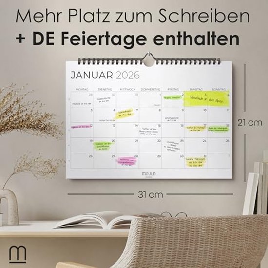 Familiekalender 2025/2026 - Wandkalender voor Thuis en Kantoor ...