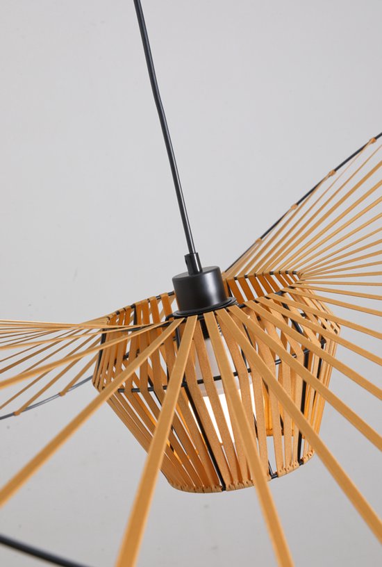 Taveo Hoedlamp - Design hanglamp groot - Goudbruin - 120 cm | bol