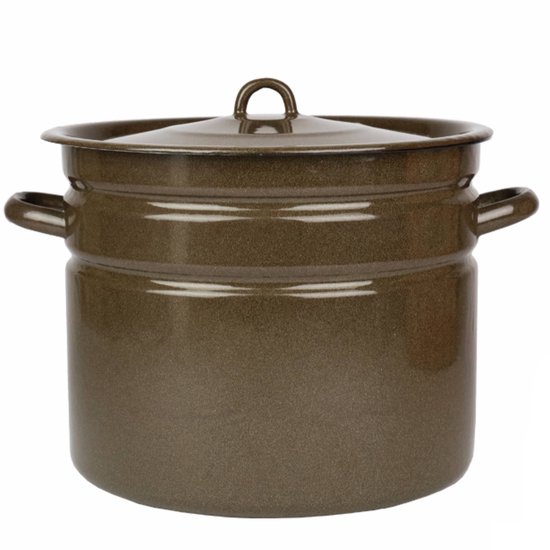Traditionele Emaille Pan met Deksel - 20L, Diameter 32cm | bol
