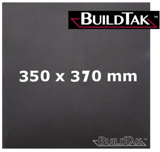 BUILDTAK Printbedcoating Original 3D Printing Surface - Black 350 x 370 ...
