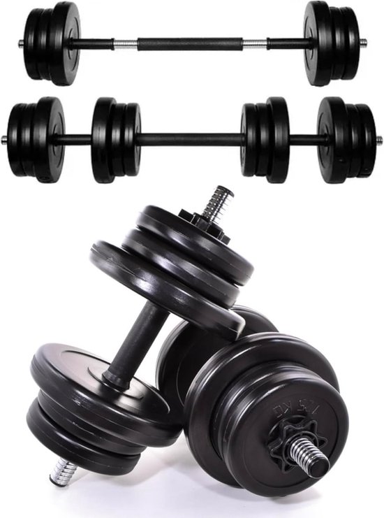 Dumbbells Verstelbare Halters & Halterstang - Korte Halterset ...