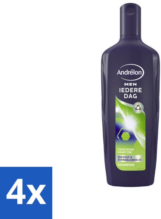 4 x Andrélon - Men - Iedere Dag - Shampoo - 300 ml - Haarverzorging ...