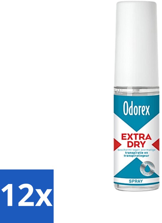 12 x Odorex Extra Dry Pompspray 30 ml - Antitranspirant - Overmatig ...