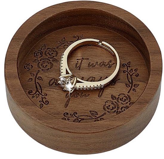 Walnut Ring Holder Wooden Rings Dish Dish Small Wooden Tray for Jewelry ...