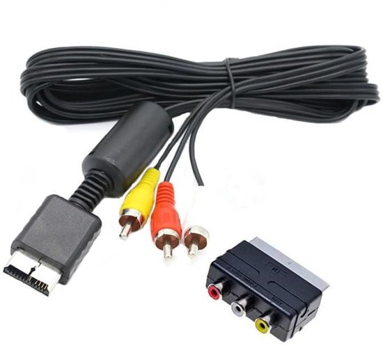 1,8 m AV-kabel TV met 3RCA naar Scart adapter voor PS2 PS3 gaming ...