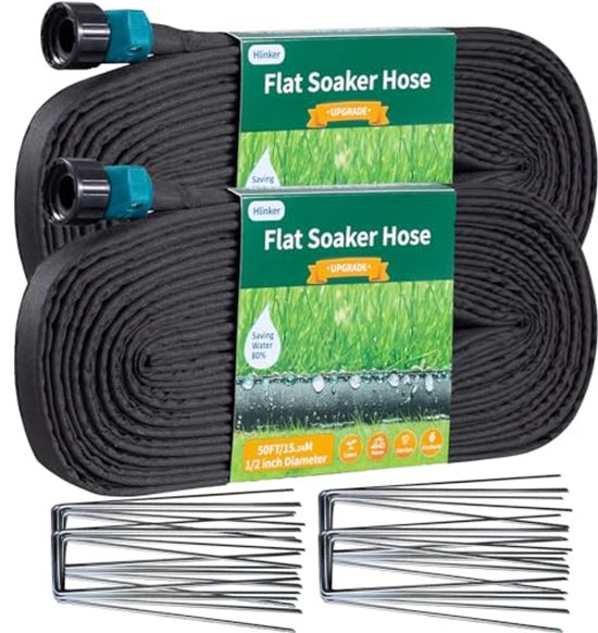 Flat Soaker Hose 100 ft - Efficiënte Tuinbesproeing met Waterbesparing ...