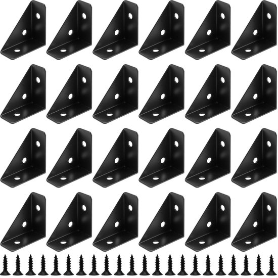 Pack of 24 Corner Corner Corners Black 38 x 20 x 38 mm Corner ...