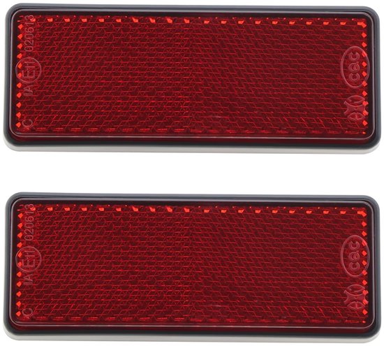 2Pcs Red Trailer Rectangular Reflectors For Trailer Port Posts Fence ...