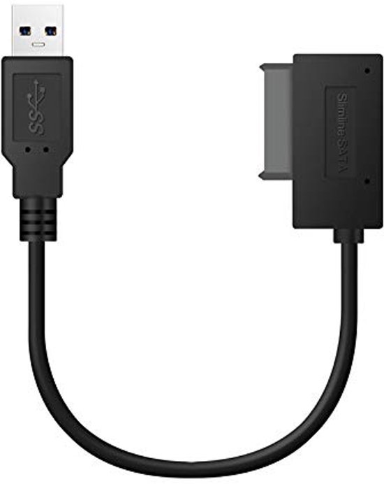 USB 3.0 naar 7 + 6 13Pin Slimline SATA Kabel Adapter voor Laptop CD DVD ...