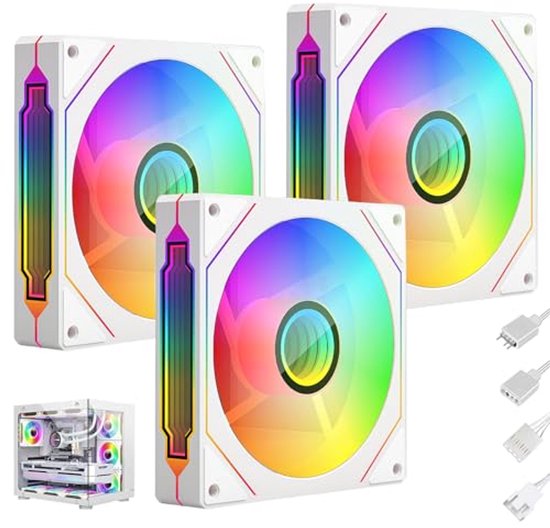 Ventilateur PC 120 mm avec Siècle des Lumières RVB et effet miroir | bol