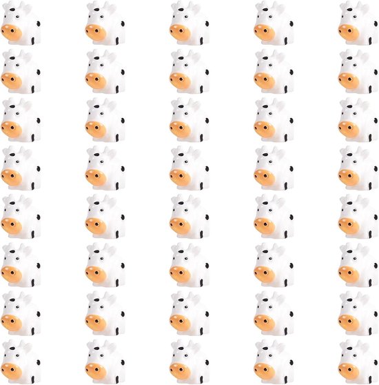 40pcs Mini Cow Figuren - Mini Resin Dieren - Miniatuur Koe Figuren voor ...