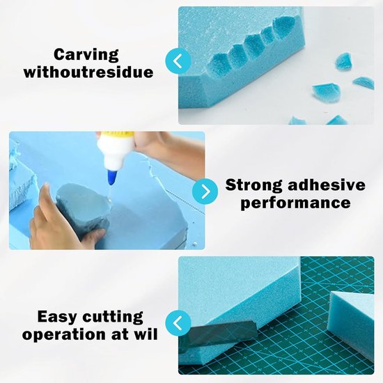 Foam Board - Pack van 6 - 30 x 20 x 2 cm - DIY Hard Foam Board ...