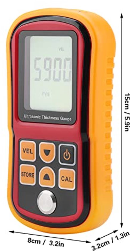 Digital Ultrasonic Thickness Gauge, 1.2-300mm Handheld Coating ...