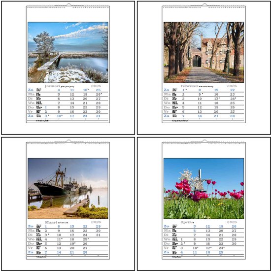 Mercurius Art Productions Holland Wandkalender 2026 CO2 Neutraal mercurius-art-productions-holland-wandkalender-2026-co2-neutraal