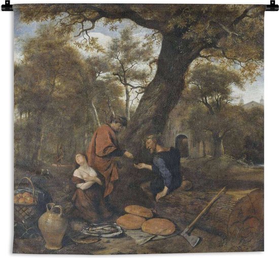 Wandkleed Jan Steen - Erysichthon verkoopt zijn dochter Mestra ...