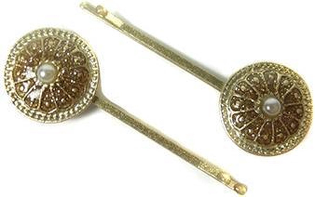 Haarspeld Schuifspeldjes Vintage Rond Goud | bol.com