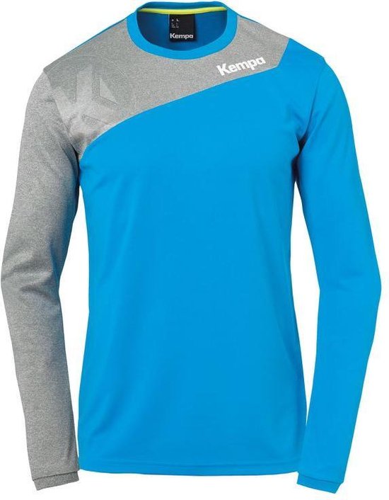 Kempa Core 2.0 Longsleeve Kempablauw-Donker Grijs Melange Maat 3XL ...