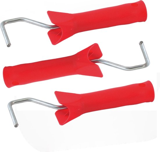 Set van 3x stuks muur/lak verfroller korte beugels / verfbeugels voor 5 ...