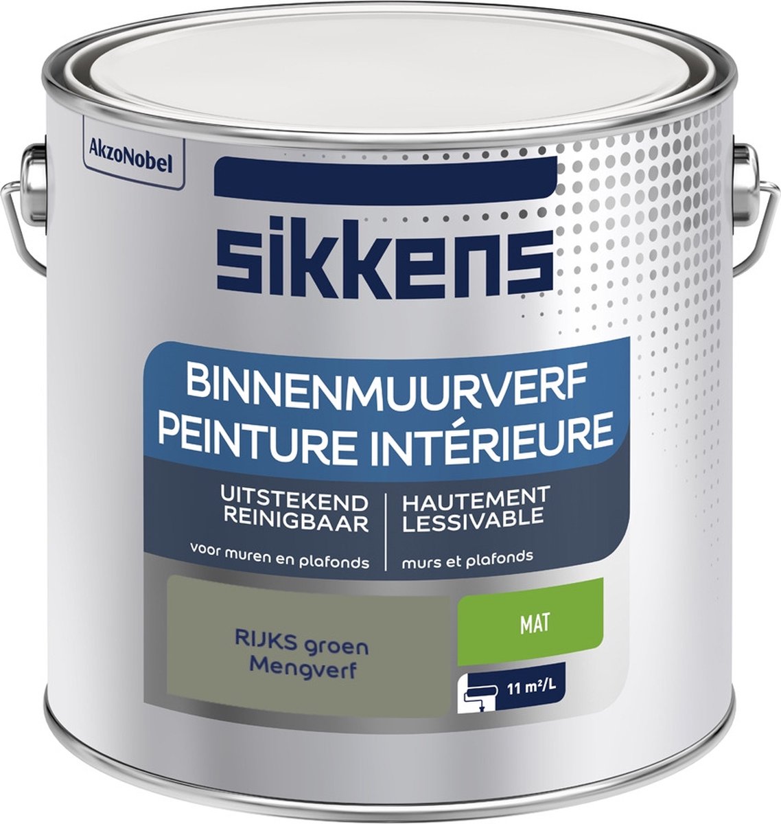 Sikkens Binnenmuurverf Mat - RIJKS kleuren - groen - 2,5 L | bol.com