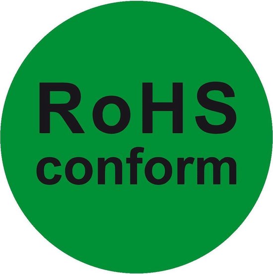 Sticker 'RoHS conform', 10/kaart, groen Ø 16 mm | bol.com