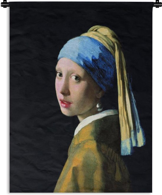 Wandkleed Vermeer - Meisje met de parel - Schilderij van Johannes ... Wandkleed Vermeer - Meisje met de parel - Schilderij van Johannes ...