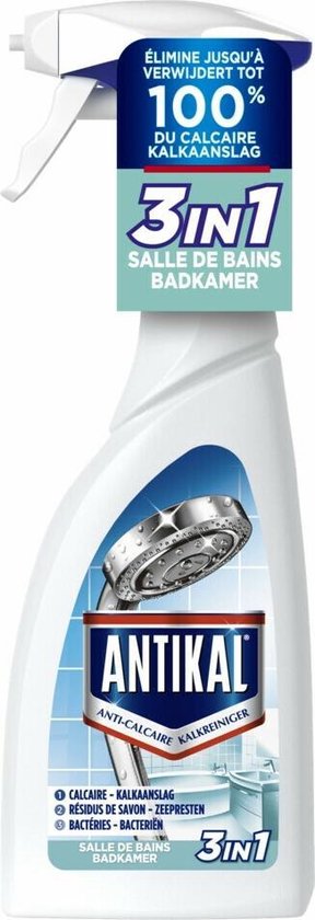 Antikal Badkamer 3in1 Kalkaanslagverwijderaar Spray 500 ml | bol.com