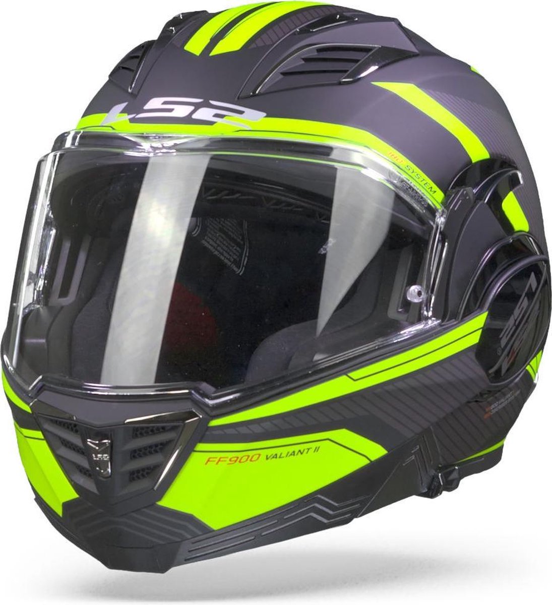 Casque modulable LS2 FF900 Valiant II Revo noir mat jaune fluo | bol.com