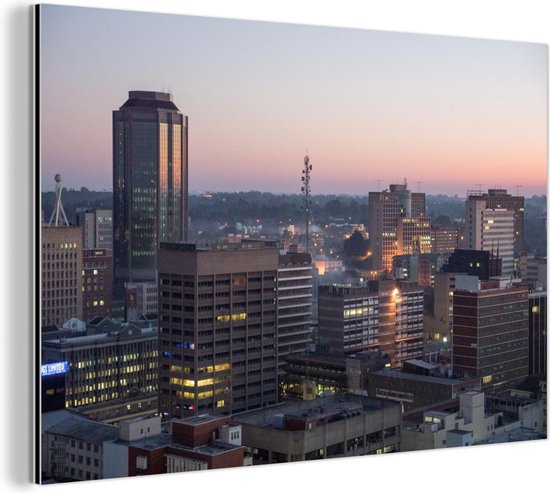 Sunset skyline of Harare in Zimbabwe Aluminium 30x20 cm - small ...