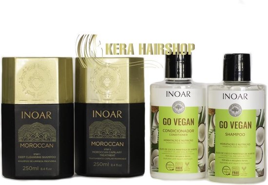 Inoar Moroccan Keratine Set Met Vegan Shampoo & Conditioner | bol.com