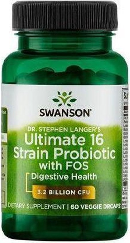 Swanson Ultimate 16 Strain Probiotic - 60 Capsules - Voor gezonde ...