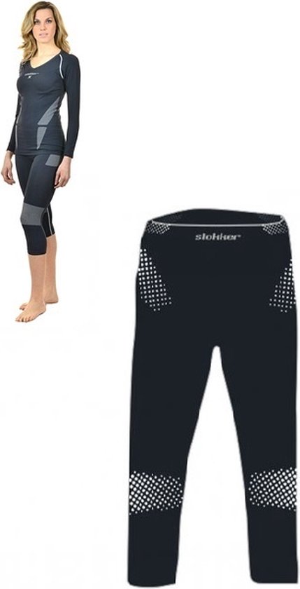 Meryl Skinlife Thermobroek Driekwart Dames - Zwart | bol