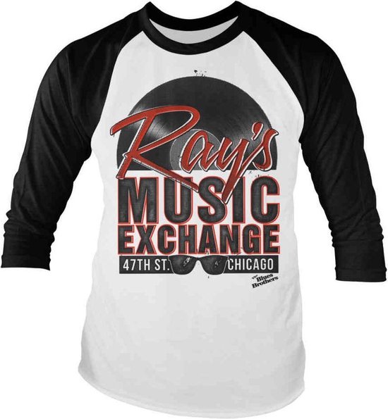 The Blues Brothers Raglan top -XL- Ray's Music Exchange Wit/Zwart | bol.com