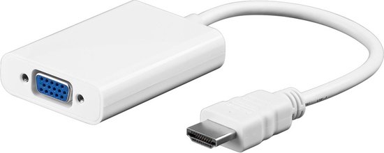 HDMI naar VGA + Audio Adapter 20cm Wit | bol.com
