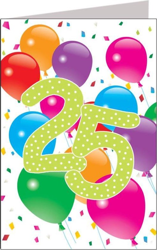 Verjaardagskaart 25 jaar | bol