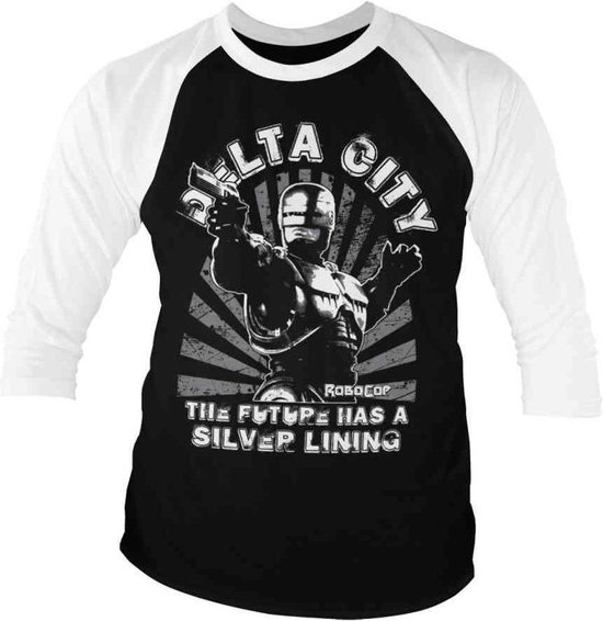 Robocop Raglan top -L- Delta City Zwart/Wit | bol