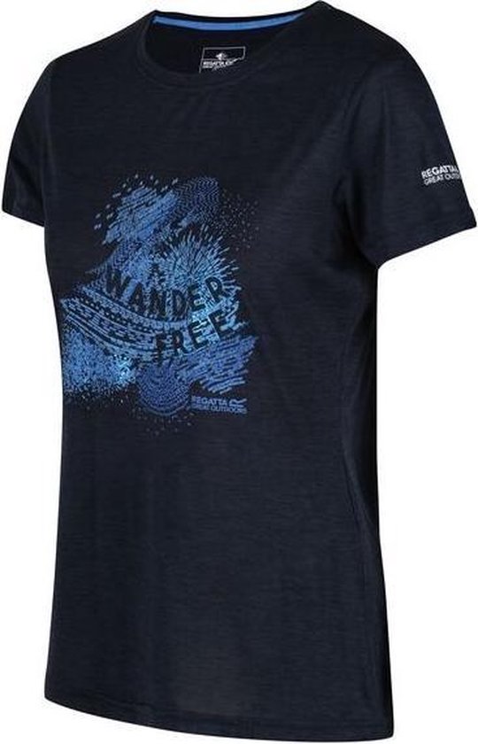 Regatta Fingal V Vochtdoorvoerend T-Shirt Met Grafische Opdruk Voor Dames Marine | bol.com