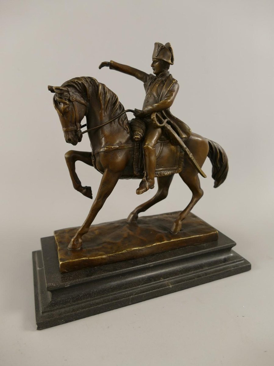 Bronzen beeld - Napoleon te paard - Bronzen sculptuur - 24 cm hoog ...