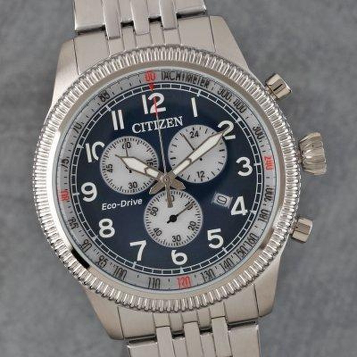 Citizen Eco-Drive Chronograph Horloge - Citizen heren horloge - Blauw ...