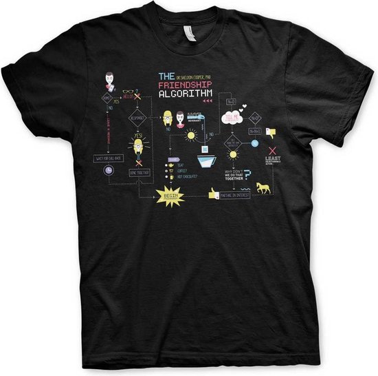 The Big Bang Theory Heren Tshirt -S- The Friendship Minions Algorithm ...