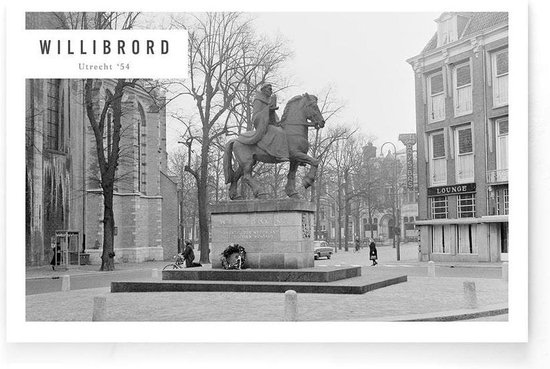 Walljar - Standbeeld Willibrord '54 - Muurdecoratie - Plexiglas ...