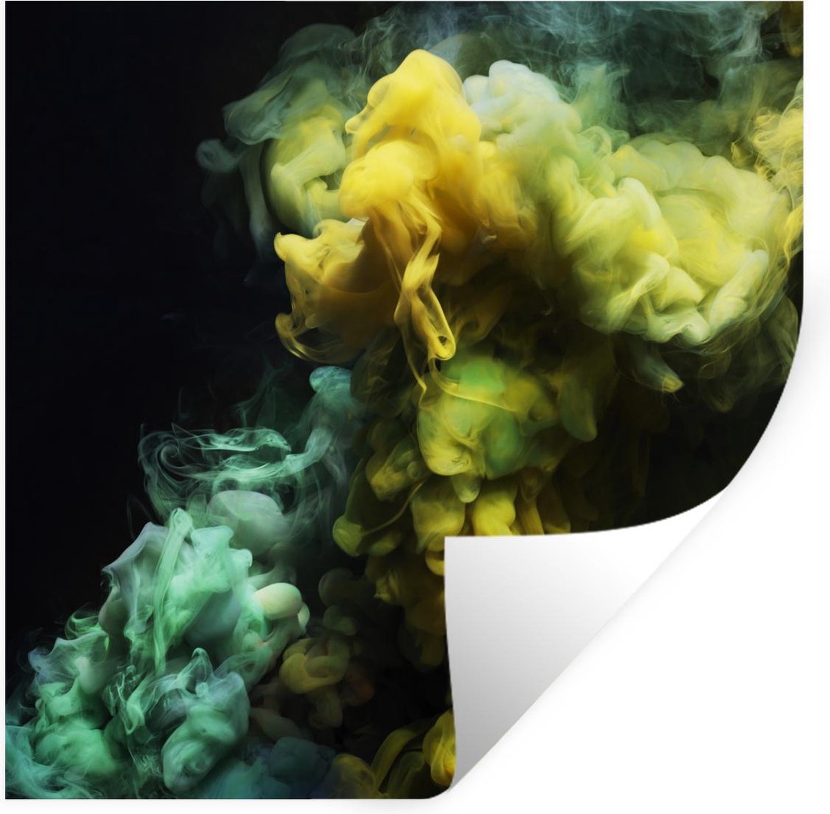 Sticker Muursticker Abstract Smoke - Explosion de fumée de différentes ...