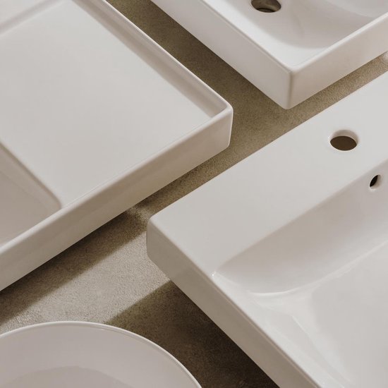 Roca Ona wastafel compact met overloop 45 x 26 cm, mat wit | bol