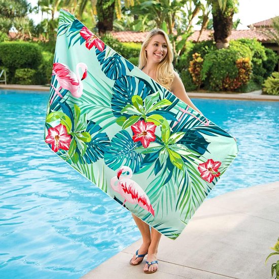 Strandhanddoek, groot, 90 x 180 cm, badstof, badstof, badhanddoek ...