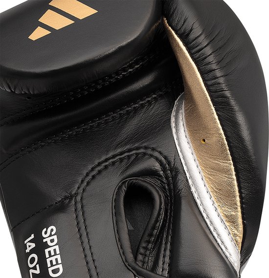 adidas Speed 500 Professional (kick)bokshandschoenen Zwart/Goud 18oz | bol