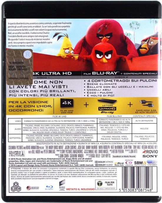 Angry Birds [Blu-Ray 4K]+[Blu-Ray], Danny McBride | Dvd's | bol