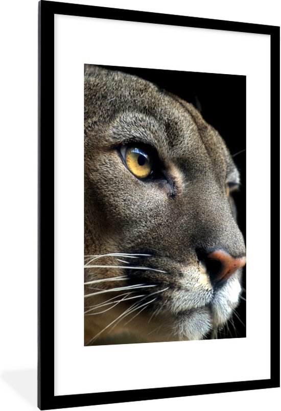 Fotolijst incl. Poster - Poema - Ogen - Zwart - 80x120 cm - Posterlijst ...